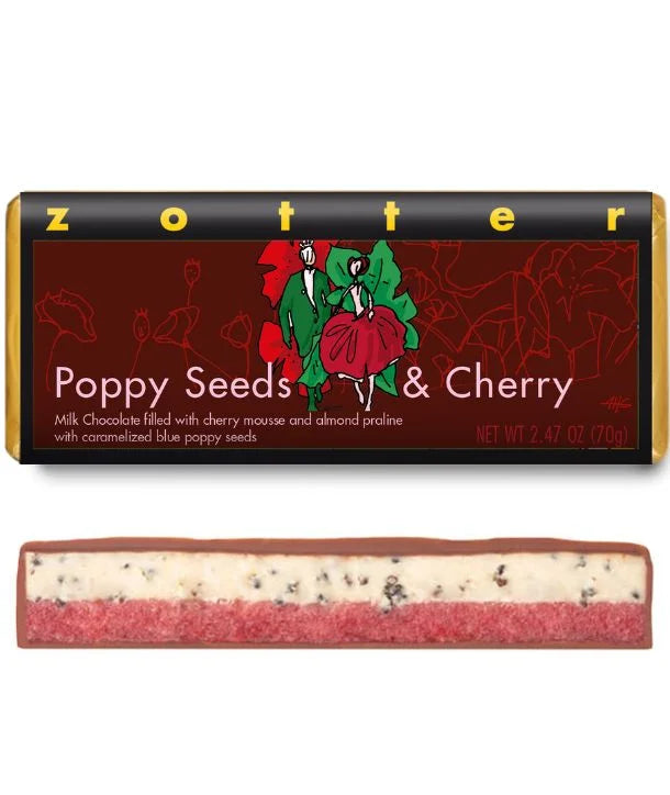 Poppy Seed & Cherry (Hand-Scooped Chocolate) – The Chocolate Dispensary